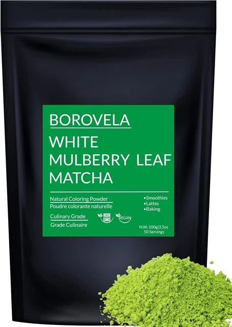 JAPANESE WHITE MULBERRY Leaf Matcha Style Powder Green Superfood ...