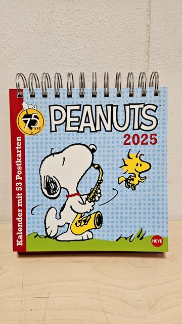 PEANUTS SNOOPY TISCH Kalender 2025 mit 53 Postkarten EUR 18,99 - PicClick DE