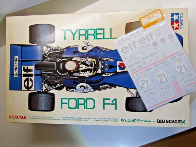 TAMIYA 1:12 SCALE Tyrrell 003 Ford F-1 Model Kit # BS1209 with New ...