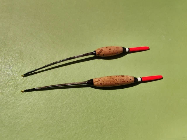 SET OF 2 Traditional Handmade Cork And Crow Quill Avon Fishing Floats £5.99 - PicClick UK