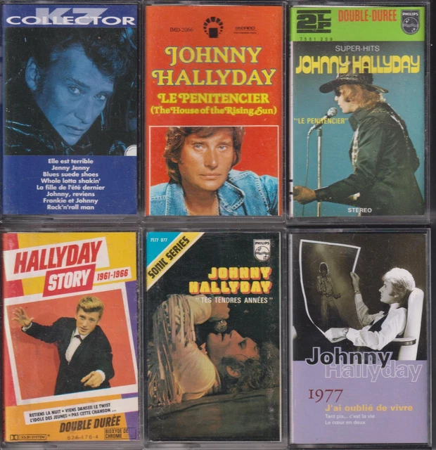 JOHNNY HALLYDAY LOT De 6 K7 Cassettes Audio dont 1 étrangère TAPE C EUR ...