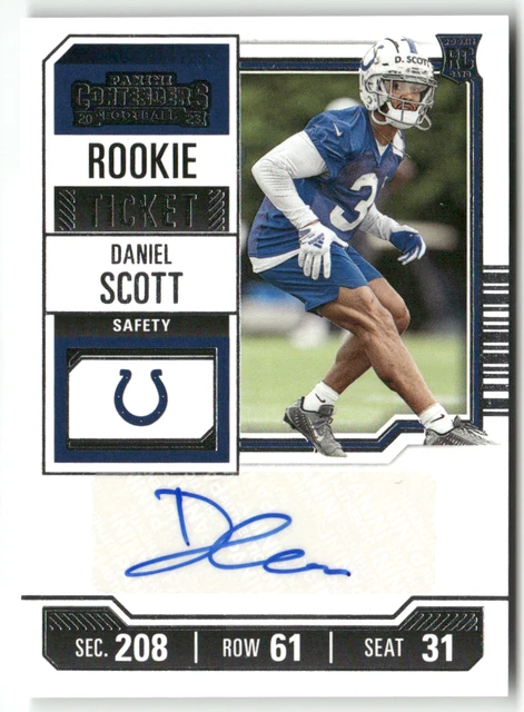 PANINI FÚTBOL NFL Contenders 2023 No. 177 Daniel Scott Boleto De Novato ...