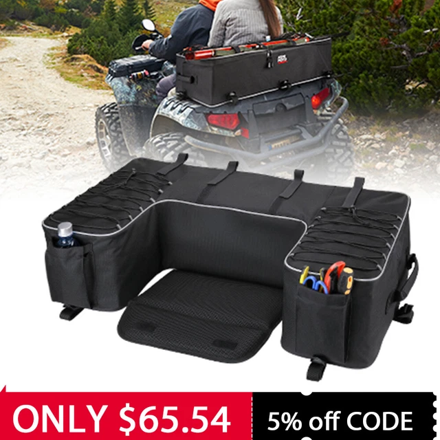 ATV REAR SEAT Bag Padded Bottom Support Storage Bag Rack For Sportsman ...