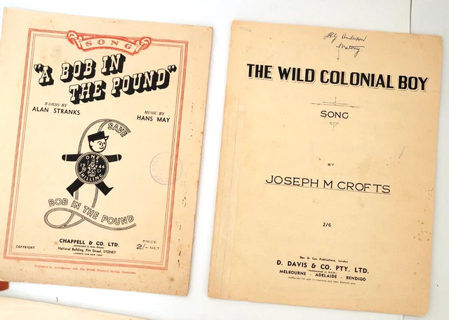 AUSTRALIAN COMPOSED 1940S/50S Sheet Music x6 -Hutchens,Crofts,James ...