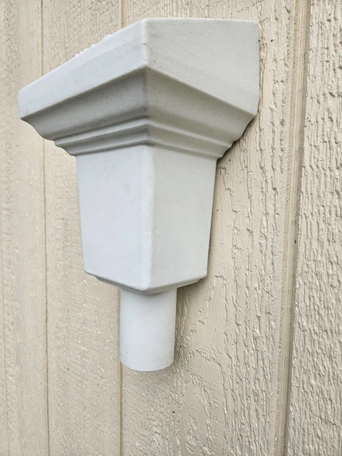 CONDUCTOR HEAD SCUPPER Box One Piece Molded Plastic 2" Drain Outlet ...