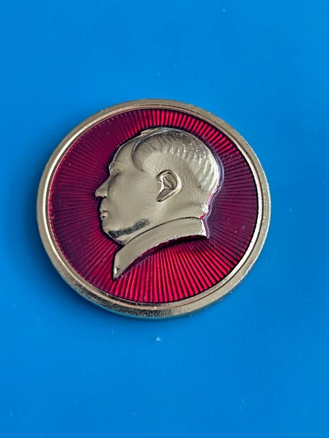 VINTAGE MAO ZEDONG Cultural Revolution Metal Pin Badge, PLA总政制 £47.18 ...