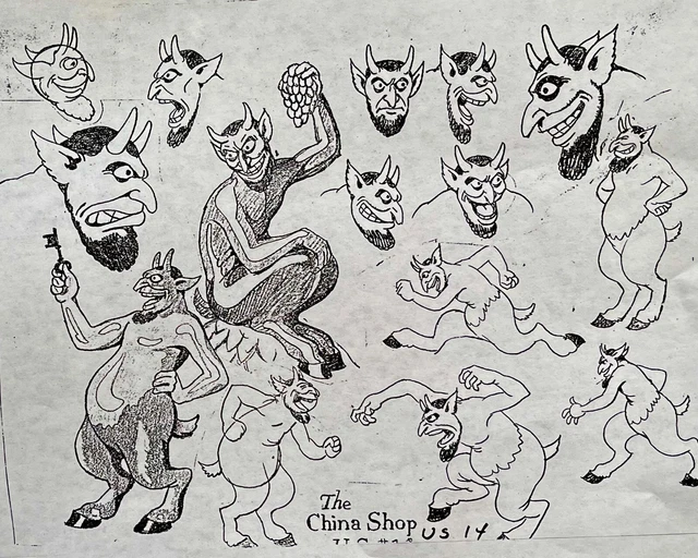 SATAN DEVIL CHINA SHOP Disney ANIMATION Model Sheet Photocopy £8.35 ...