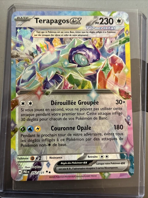 CARTE POKÉMON TERAPAGOS Ex 92/131 Évolution Prismatiques Ev8.5 Neuf EUR ...