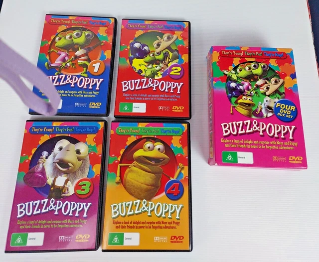 BUZZ AND POPPY 4 DVD Set Volumes 1 2 3 4 Children's 48 Episodes of fun ...