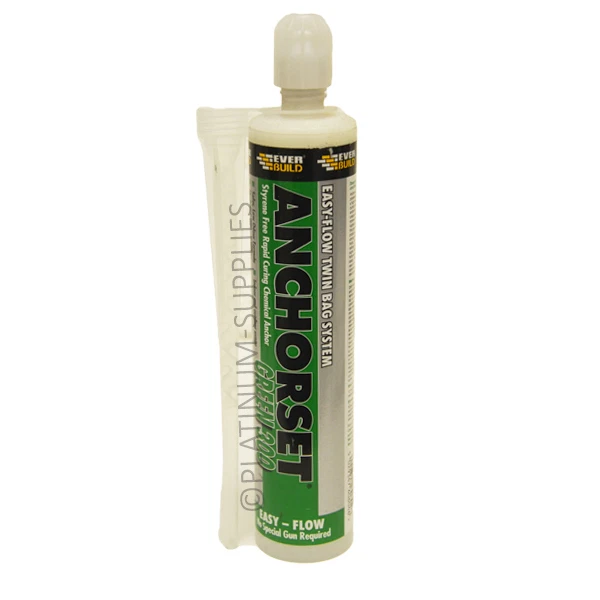 ANCHORSET GREEN 300 Everbuild 300Ml Chemical Anchor Resin Concrete £10. ...