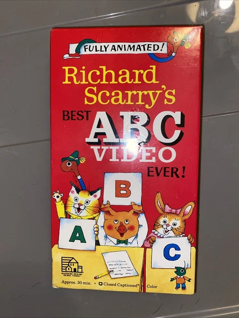 NEW SEALED VINTAGE Richard Scarry’s Best ABC Video Ever (VHS, 1989 ...