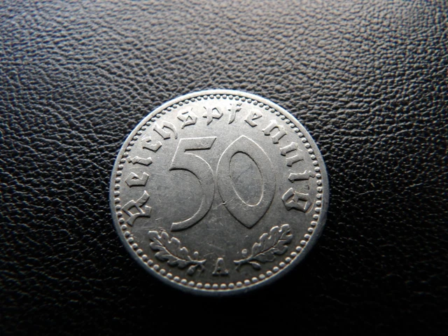 GERMANY 1941 A swastika Aluminum Nazi Eagle 50 pfennig Reichspfenning ...