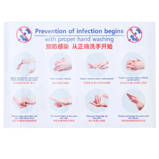 1PC STICKER HAND Washing Sign Wallpaper Sink Waterproof Sticker Signs £ ...
