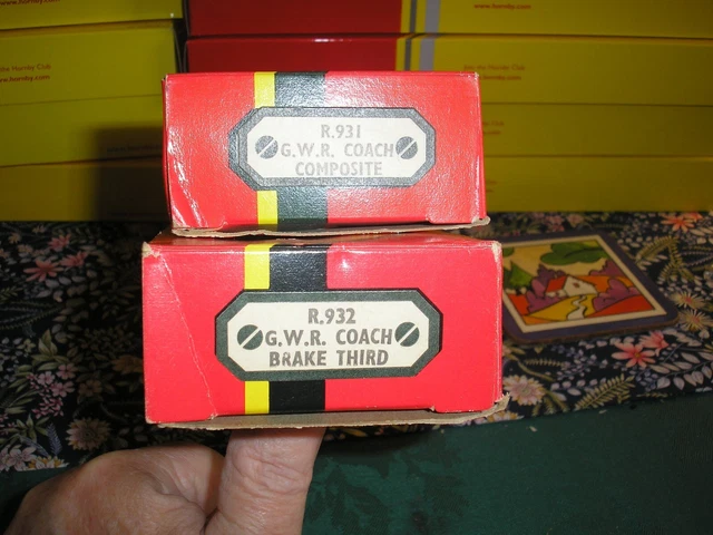 2 GWR GREAT Western Mk1 Coaches for Hornby 00 Gauge Train Sets - R931, R932 £22.99 - PicClick UK