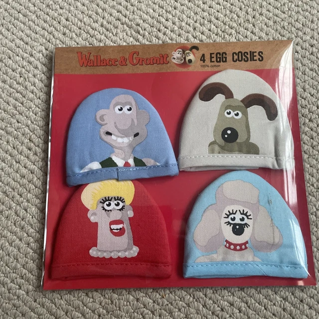 WALLACE AND GROMIT 4 Egg Cup Cosies Cosy Piella Bakewell Fluffles ...