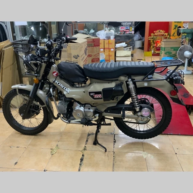 HONDA CT125 REAR Rack For Long Seat Cargo Steel Black Motorcycle Parts Luggage £187.47 - PicClick UK