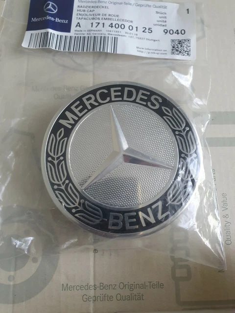 ORIGINAL MERCEDES WHEEL hub cover star laurel wreath black A1714000125 ...