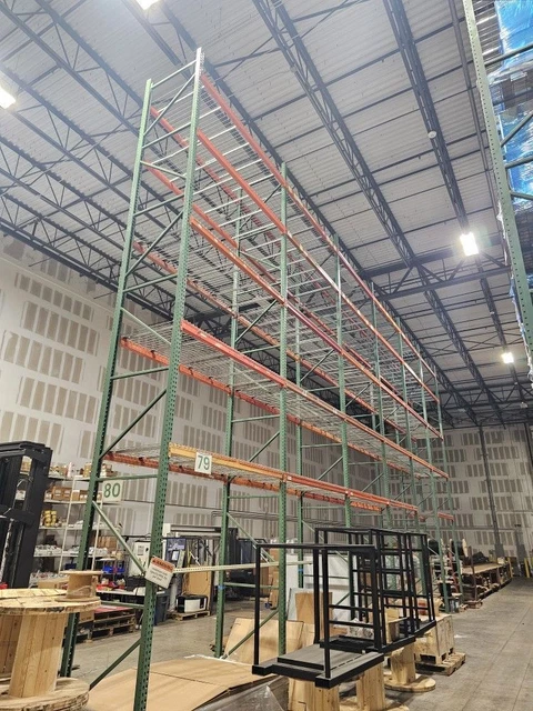 TEARDROP PALLET RACK Upright Frames - 42"D x 336"H - Local Pickup $175. ...