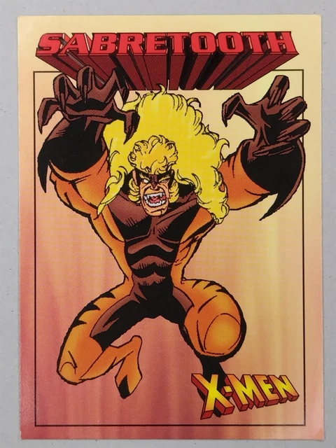 SABRETOOTH X-MEN CARD 1997 TCG Skybox Marvel Characters Vintage #26 ...