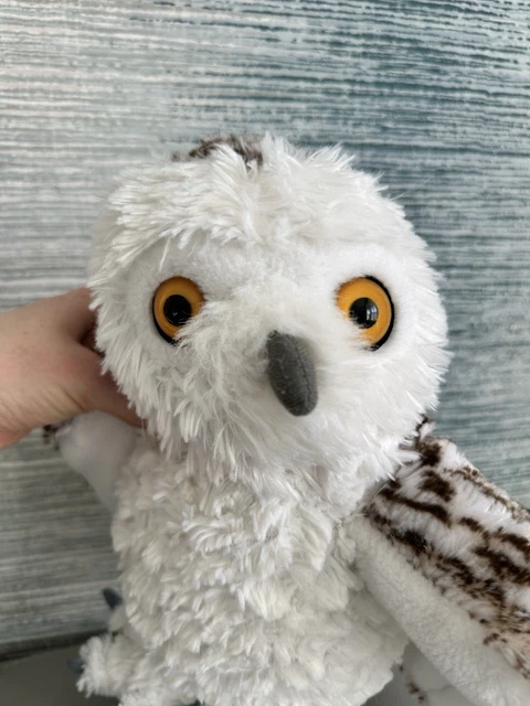 WILD REPUBLIC BARN Owl White Stuffed Animal Plush Toy yellow eyes ...