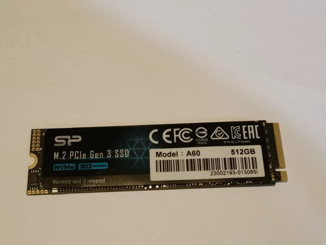 SILICON POWER 512GB NVMe M.2 PCIe Gen3x4 2280 SSD (SP512GBP34A60M28 ...