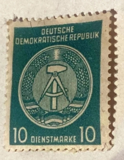 BRIEFMARKE DDR DIENSTMARKE 10 Pfennig EUR 30,00 - PicClick DE