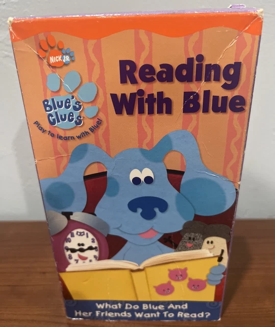 BLUE'S CLUES READING with Blue VHS 2002 Vocabulary Building Literacy ...