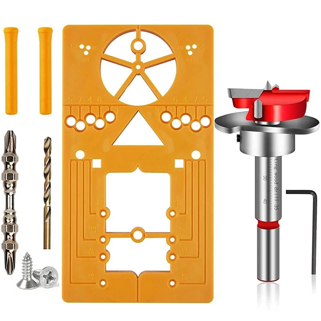 7X CONCEALED HINGE Jig Drill Guide Cabinet Hole Kitchen Door Wood ...