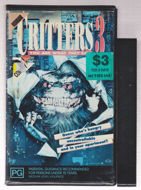 RARE VHS VIDEO Tape CRITTERS 3 Big Box Ex-Rental Clamshell Roadshow Horror EUR 39,23 - PicClick FR