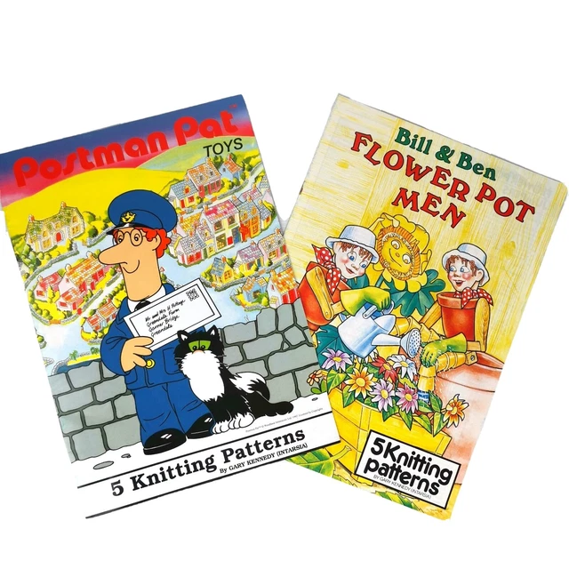VTG POSTMAN PAT & BILL & BEN FLOWER POT MEN 10 Knitting Patterns Gary ...