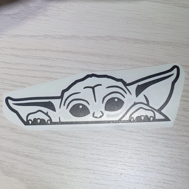 BABY YODA STICKER Grogu Mandalorian Star Wars Disney Aufkleber B=15cm H=5cm EUR 3,90 - PicClick DE