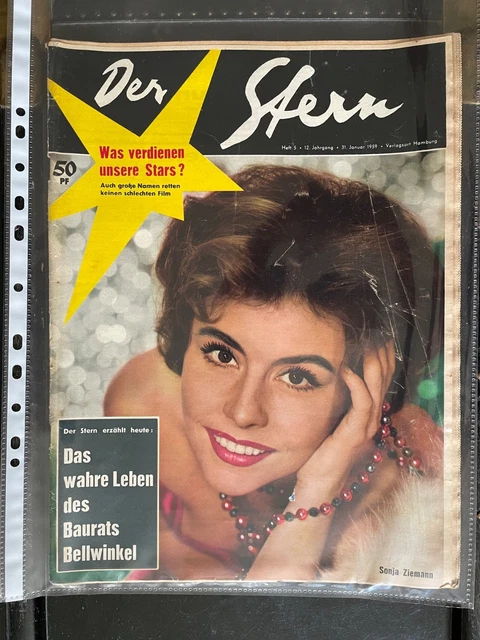 DER STERN★HEFT #5 v 31.1.1959★Sonja ZIEMANN★Romy SCHNEIDER★M. SCHELL ...