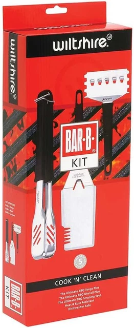 BAR-B COOK N Clean Kit with Bar-B Mate Tongs and Grill Scraper ...