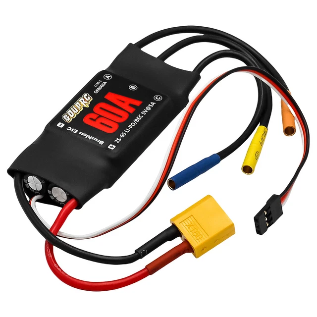 60A BRUSHLESS ESC 2-6S Brushless Speed RC ESC for Drone RC Helicopter ...