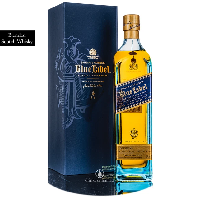 JOHNNIE WALKER BLUE Label Blended Scotch Whisky 40% 0,7l Schottland EUR ...