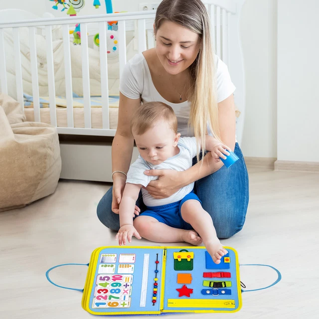 FELT KIDS BUSY Board Basic Life Skills Learning Boards Toys Gift (Light ...