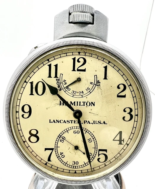 ANTIQUE HAMILTON WW2 Military Issue USA Naval Chronometer 36s 21j ...