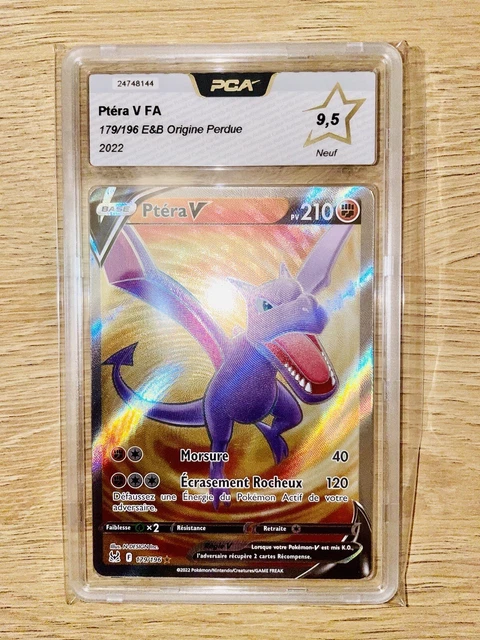 CARTE POKÉMON PTERA V Full Art 179/196 PCA 9,5 Origine Perdue - FR EUR ...