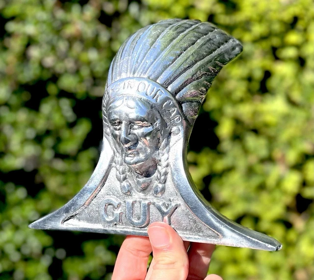 GUY MOTORS INDIAN Head Bus Truck Lorry Radiator Car Badge £129.00 ...