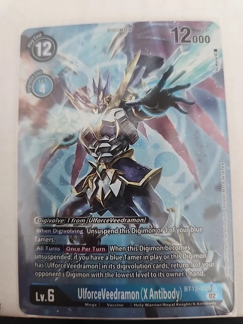 DIGIMON CARD - UlforceVeedramon (X Antibody) BT12-029 Alt Art - Across Time - NM $35.00 ...