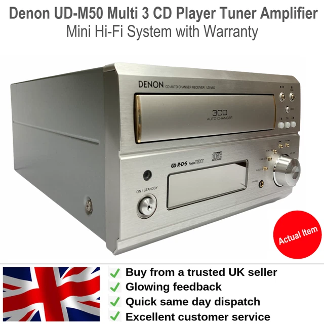 DENON UD-M50 MULTI 3 CD Player Tuner Amplifier Mini Hi-Fi System with ...