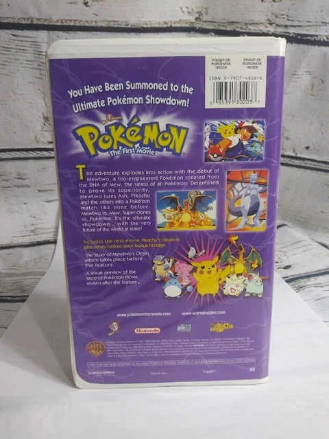 VTG 90S POKEMON The First Movie VHS Tape With Clam Shell Case MewTwo vs ...