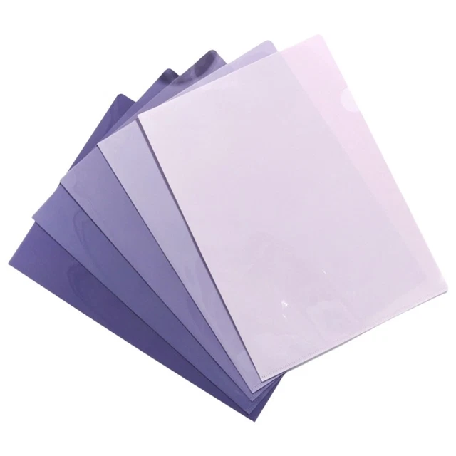 TOP AND SIDE Opening File Pocket Clear Side Cut File Covers Ducoments ...
