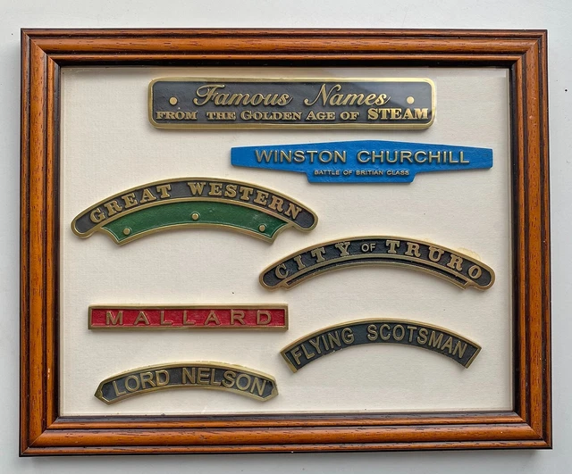 RAILWAY LOCOMOTIVE NAMEPLATES MALLARD - GREAT WESTERN - LORD NELSON ...