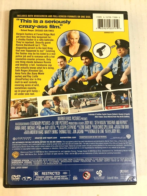 OBSERVE AND REPORT Seth Rogen DVD Ships Same Free Day With Tracking EUR ...