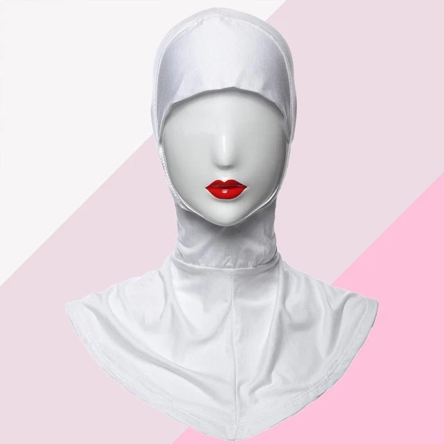 WHITE ADJUSTABLE MUSLIM Hijab Cap for Women Neck Cover Scarf $19.38 ...