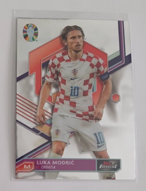 CARTE CARD CARTA n°14 Luka MODRIC Croatia TOPPS FINEST ROAD TO UEFA ...
