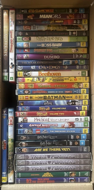 34 KIDS DVDS Kids Children Movies Bundle Bulk Lot -PRE OWNED #5000 $89. ...