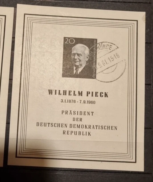 DDR 1960, BLOCK 16, Tod von Wilhelm Pieck, mit Stempel, postfrisch EUR ...