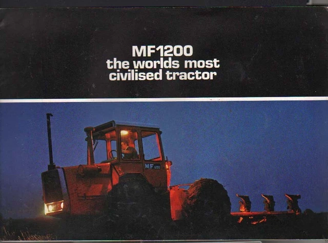 1974 MASSEY FERGUSON "MF1200" Articulated Tractor Brochure Leaflet £6. ...